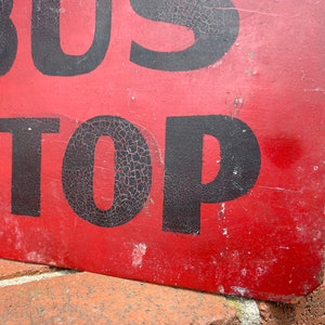 Antique Bus Stop Metal Flange Sign Nice Early Crazed Paint - Etsy