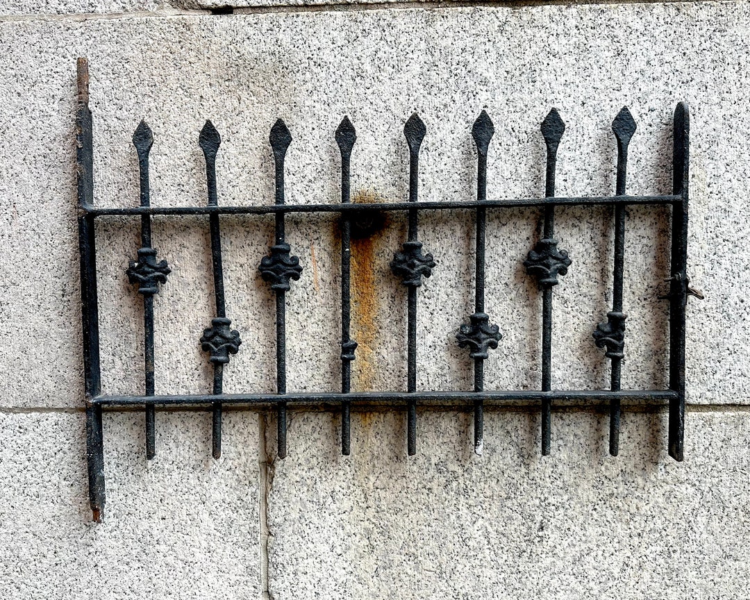 Antique Wrought Iron Gate: Victorian Spiked Fence, Architectural ...