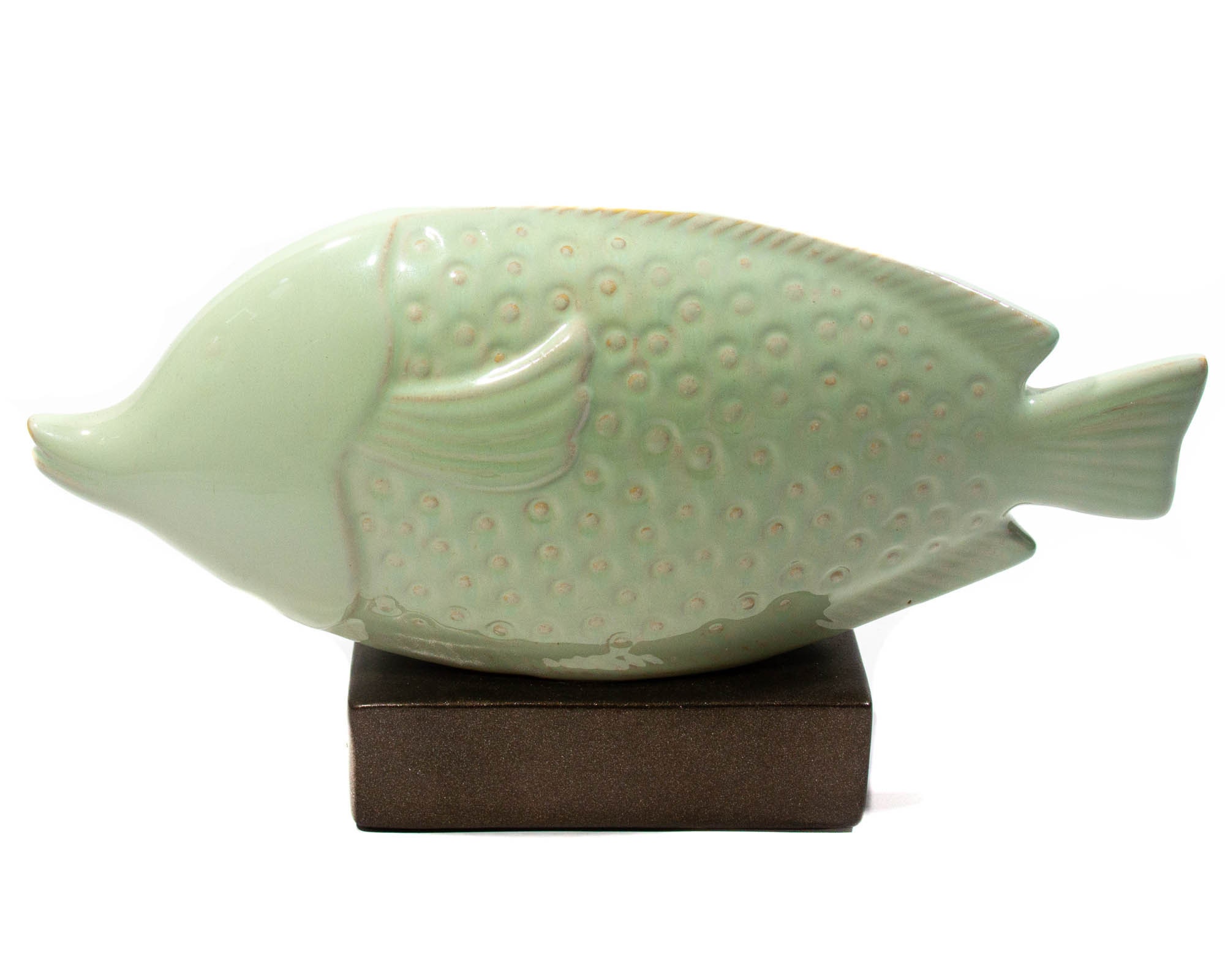Vintage Fish Statue Fish Sculpture Pastel Color Fish Porcelain - Etsy