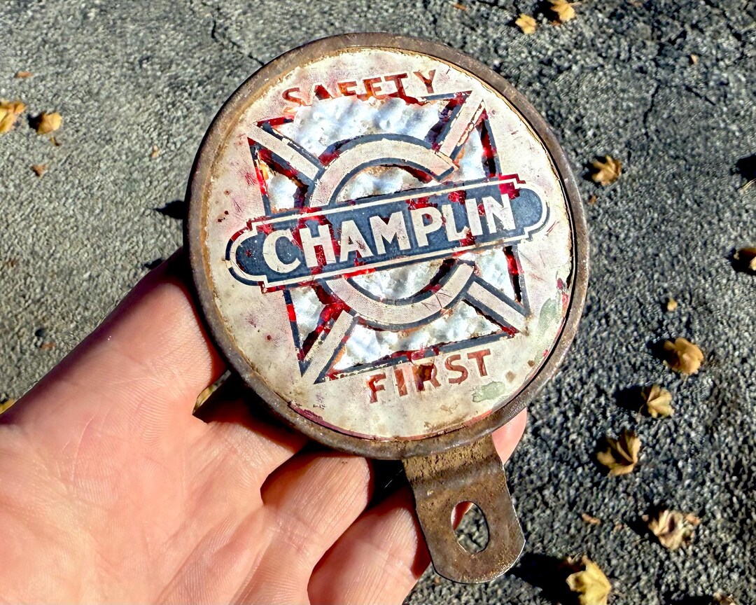 Vintage License Plate Topper: Champlin Motor Oil Sign - Etsy