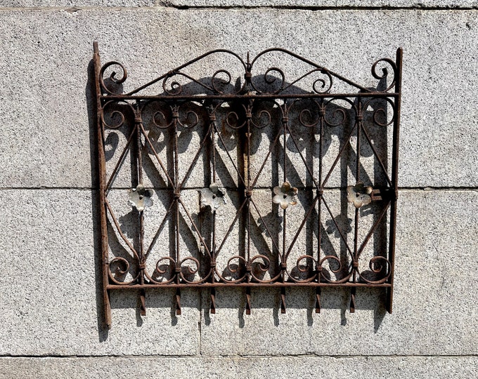 Antique Wrought Iron Gate, Iron Fence Gate, Architectural Salvage ...