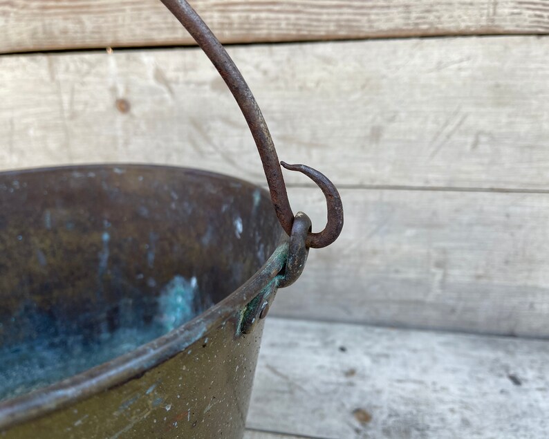 Antique Brass Pot Vintage Wash Tub Basin Farmhouse Antiques | Etsy