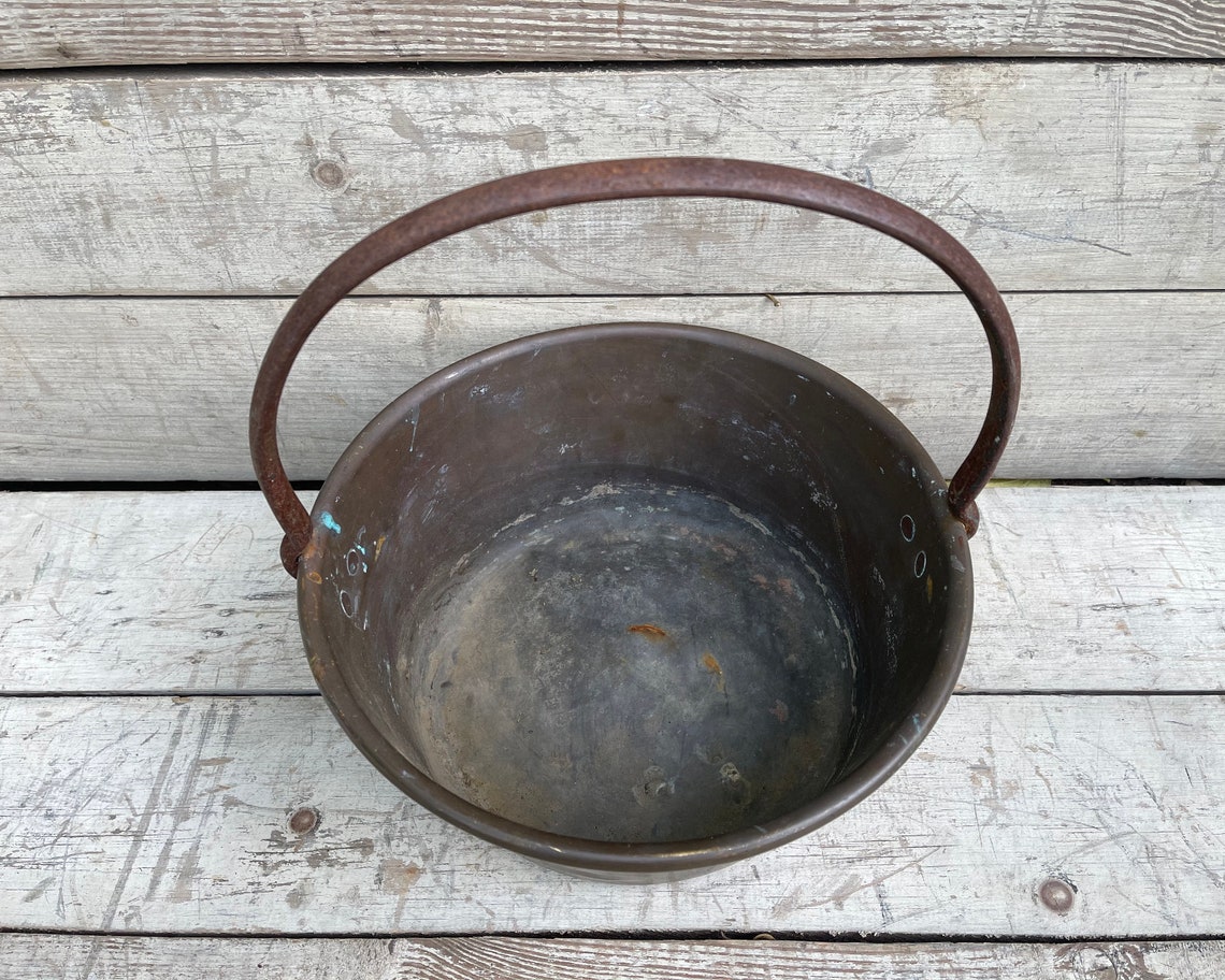 Antique Brass Pot Vintage Wash Pot Basin Farmhouse Antiques - Etsy