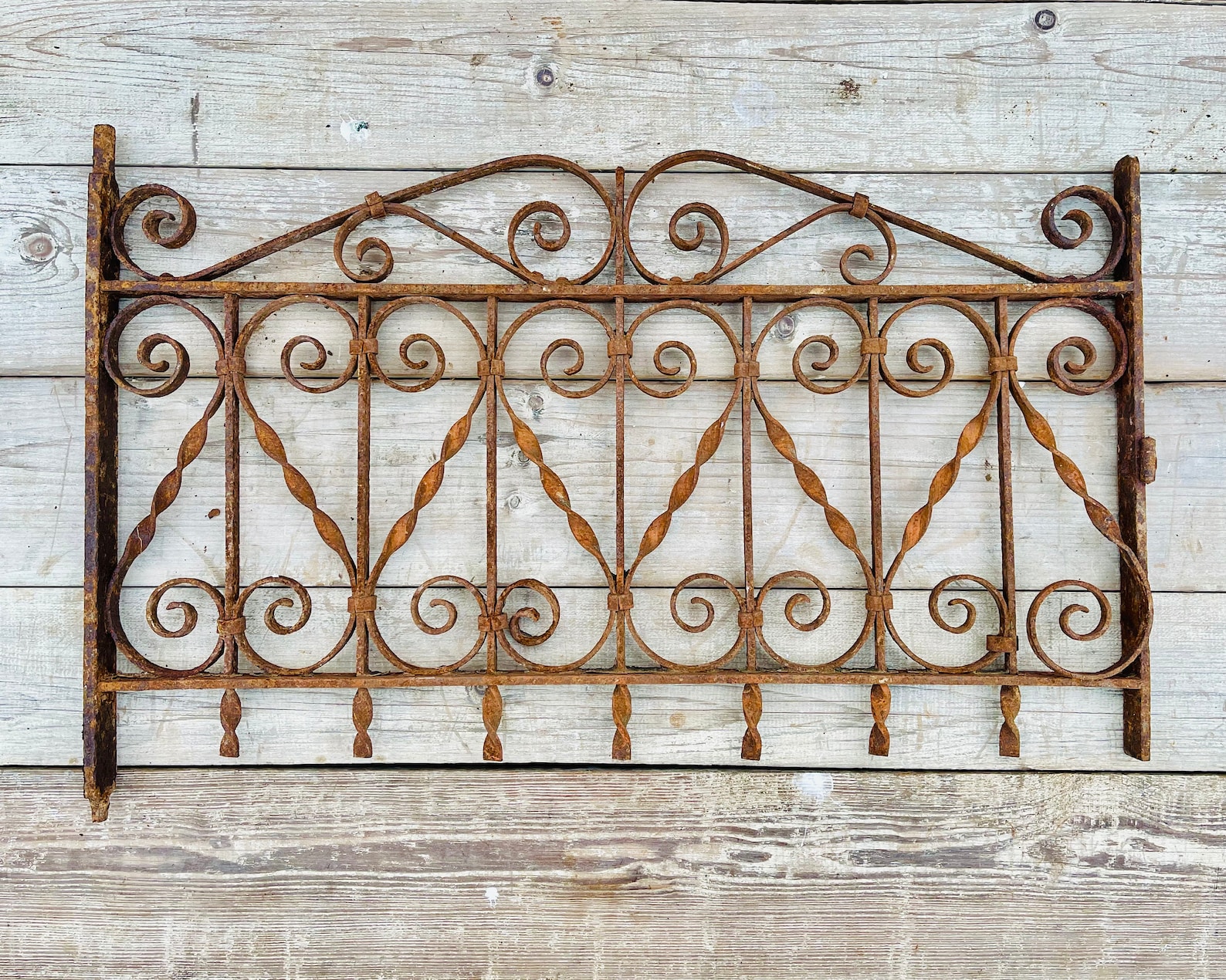 Antique Wrought Iron Heart Gate: Victorian Architectural Salvage (27 ...