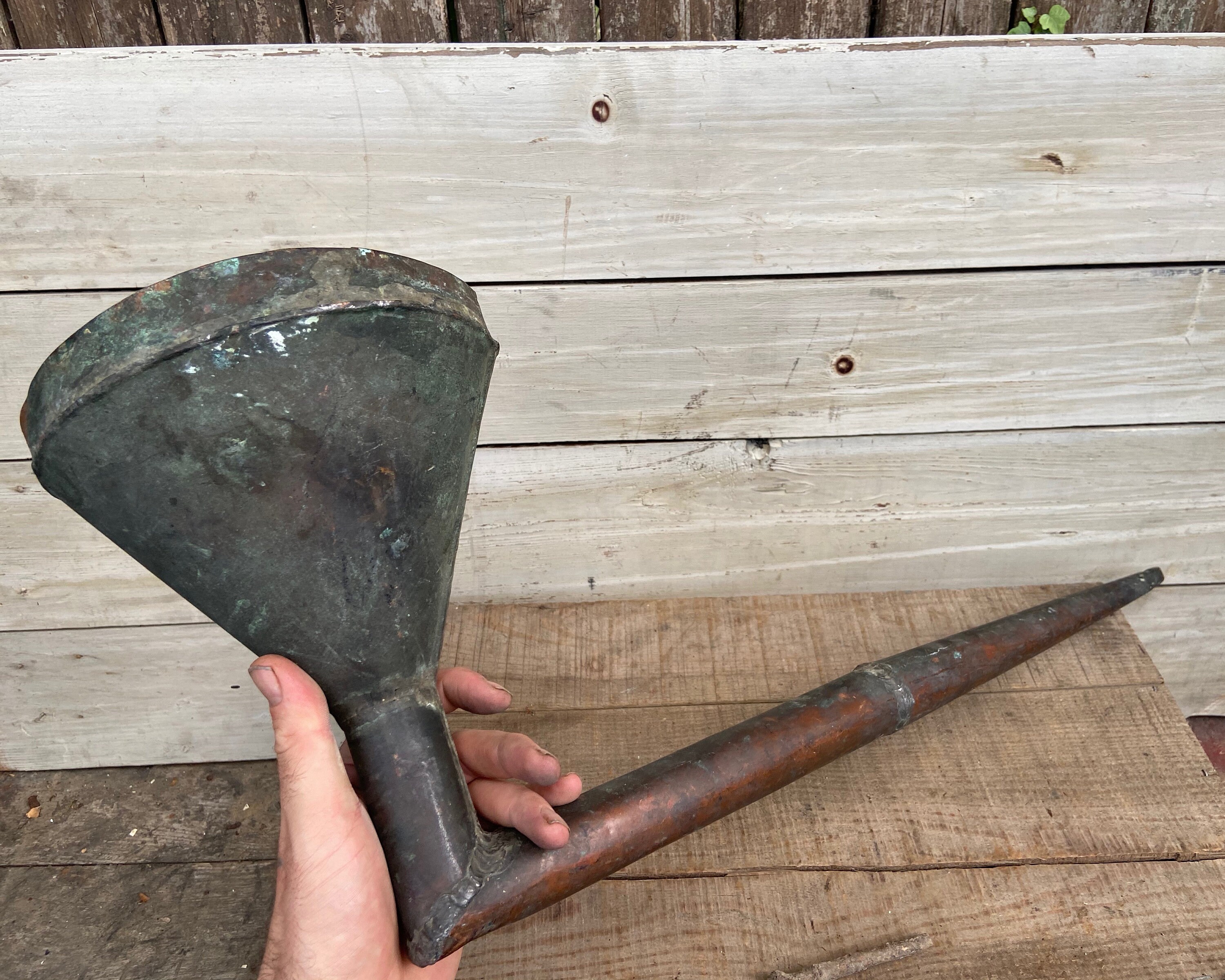 Antique Copper Funnel Rustic Home Decor Large funnel | Etsy