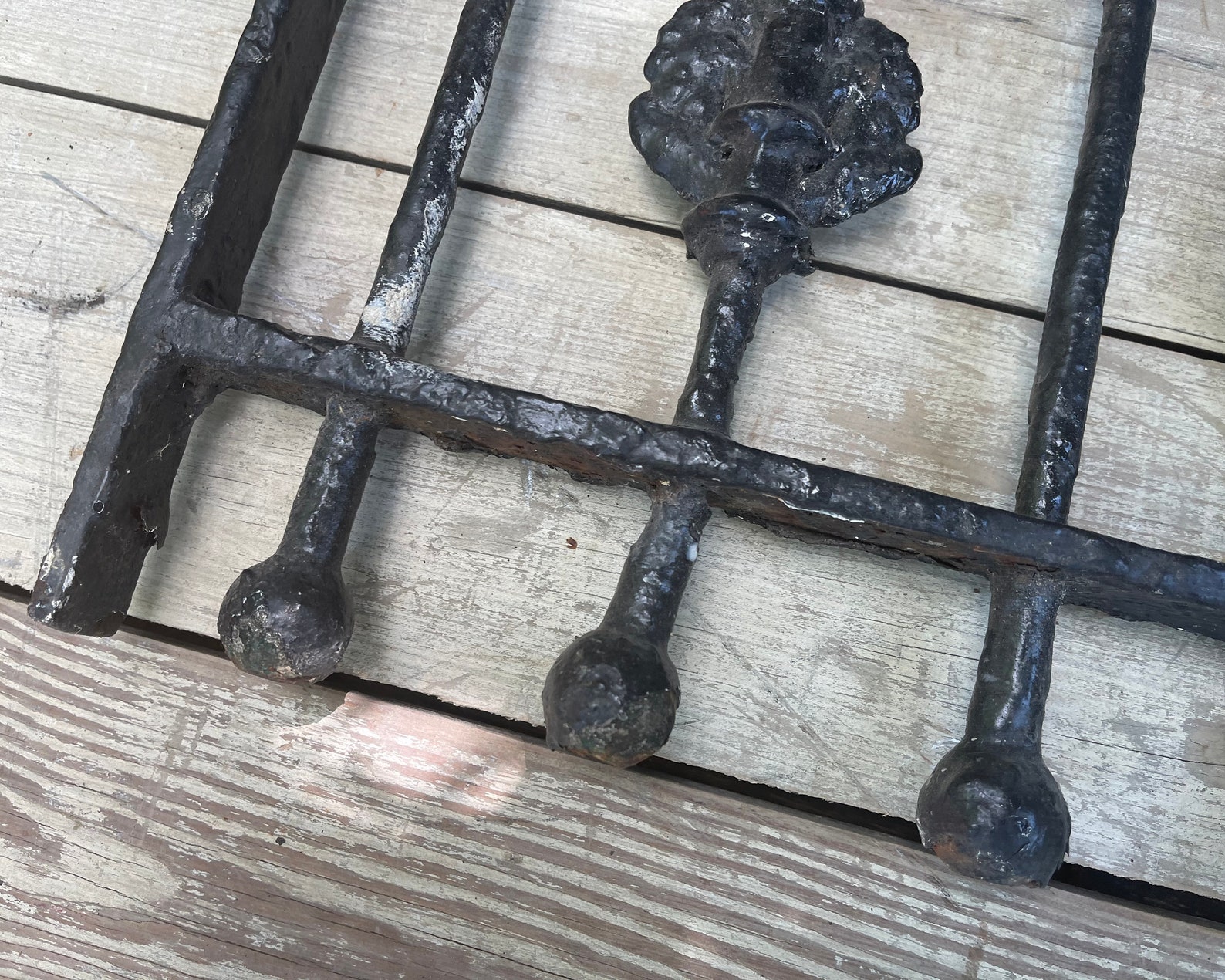 Antique Iron Spiked Gate With Latch 1800s Victorian Window - Etsy