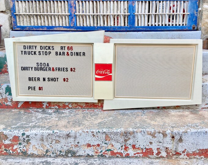Coca Cola Menu Board, Vintage Coca Cola Sign, Marquee Board With ...