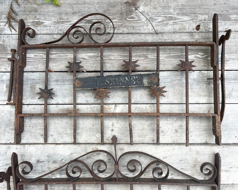 Antique Cemetery Gates Victorian 1800s Spiked Pair of Iron - Etsy