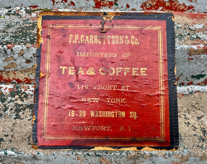 Antique Tea Crate From New York and Rhode Island, 1800s Tea Box F. P ...