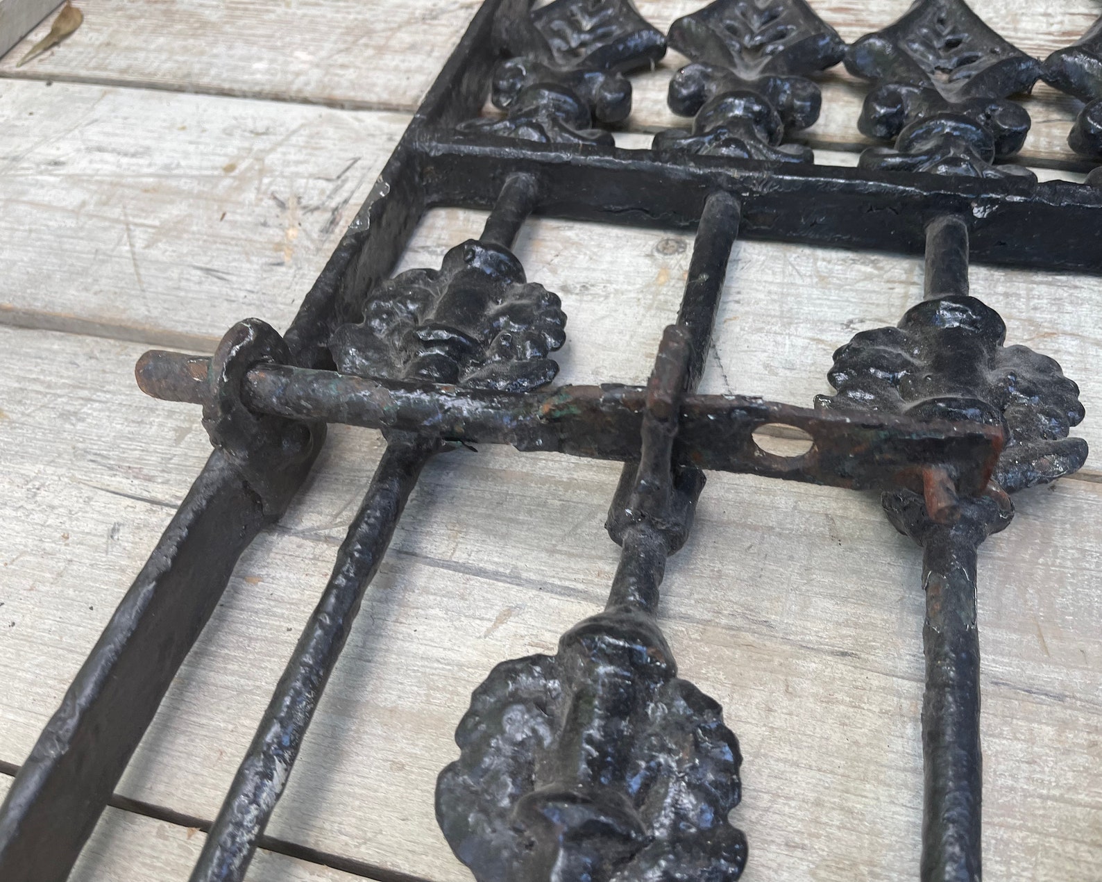 Antique Iron Spiked Gate With Latch 1800s Victorian Window | Etsy