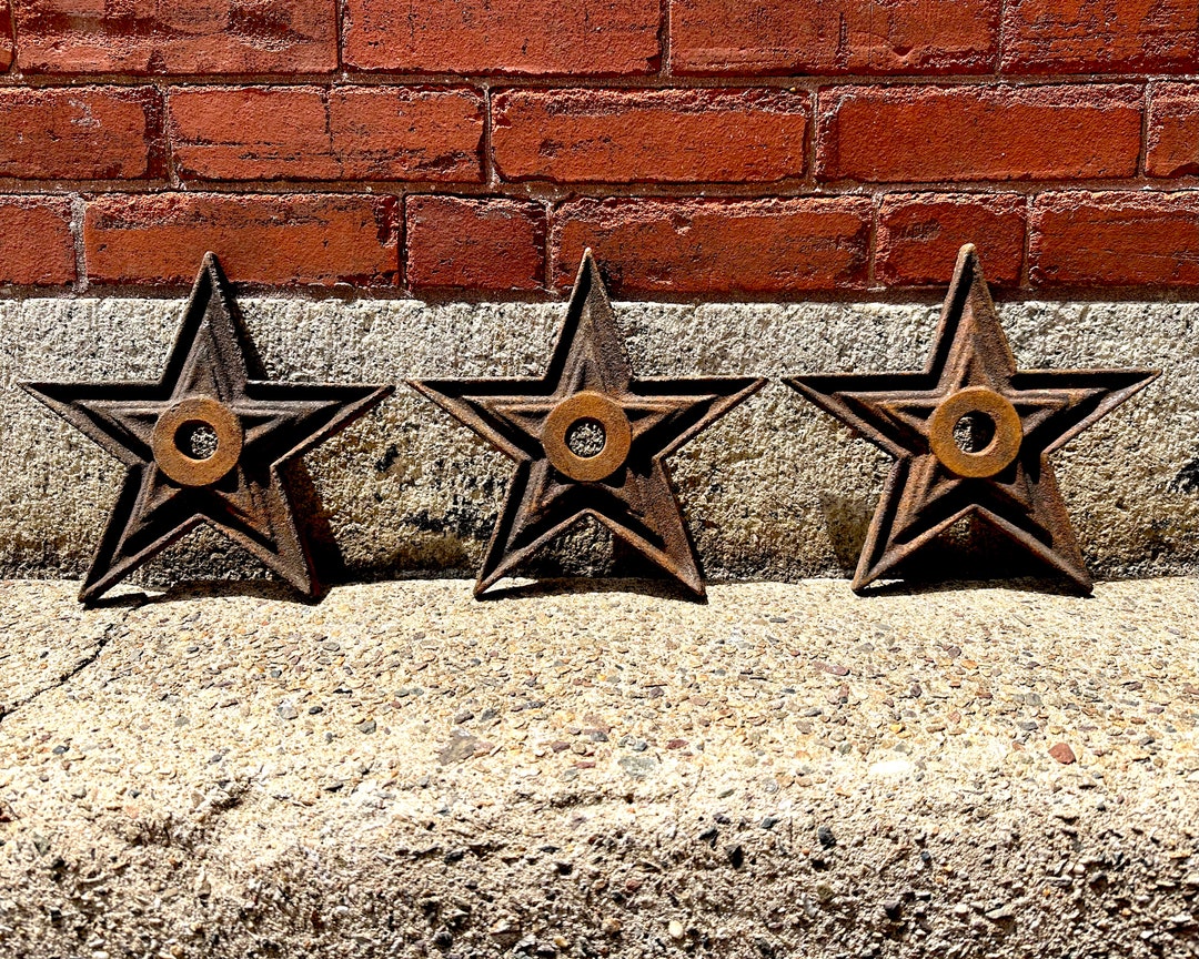 Antique Masonry Stars 1800s Iron Stars VICTORIAN Home Architectural ...