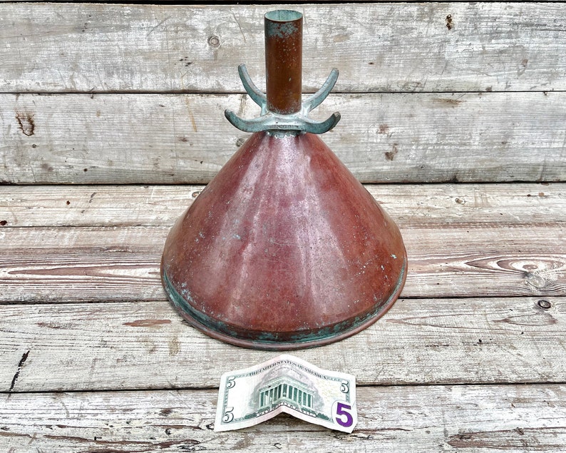 Antique Copper Funnel Vintage Farmhouse Decor Industrial - Etsy