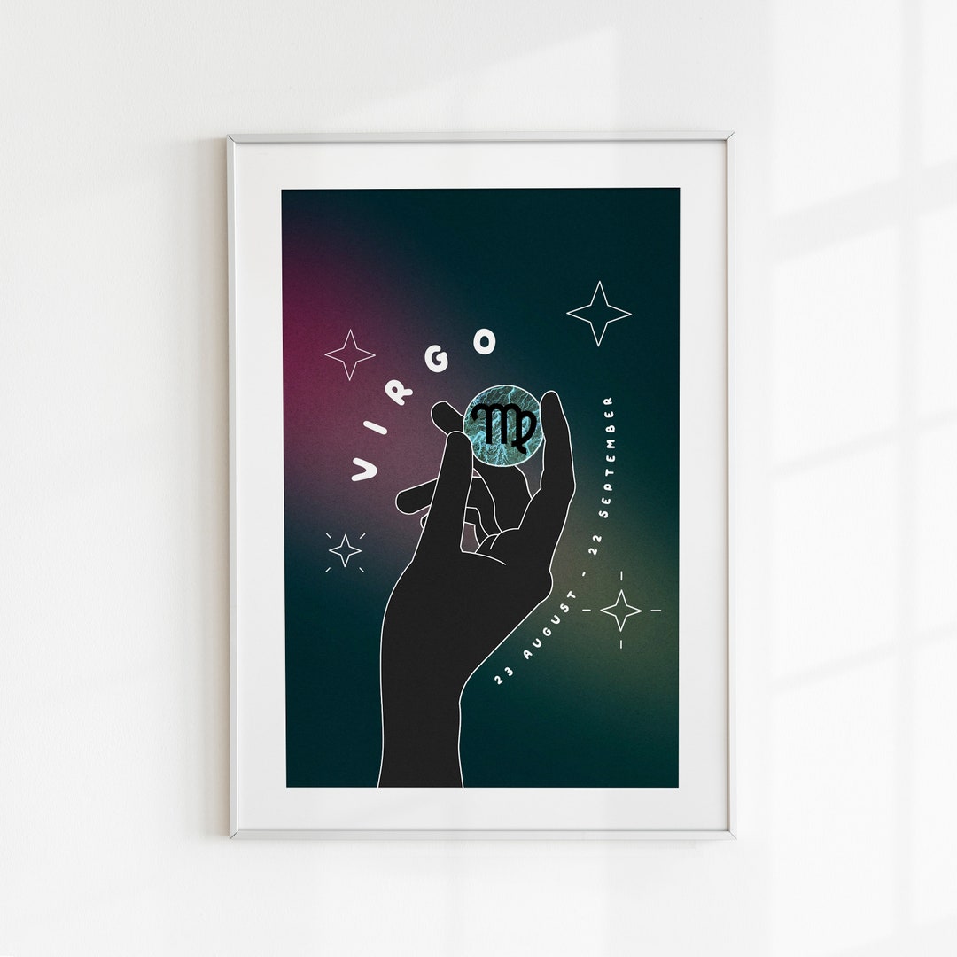 Virgo: Printable Poster, Instant Download, Wall Art, Print, Astrology ...