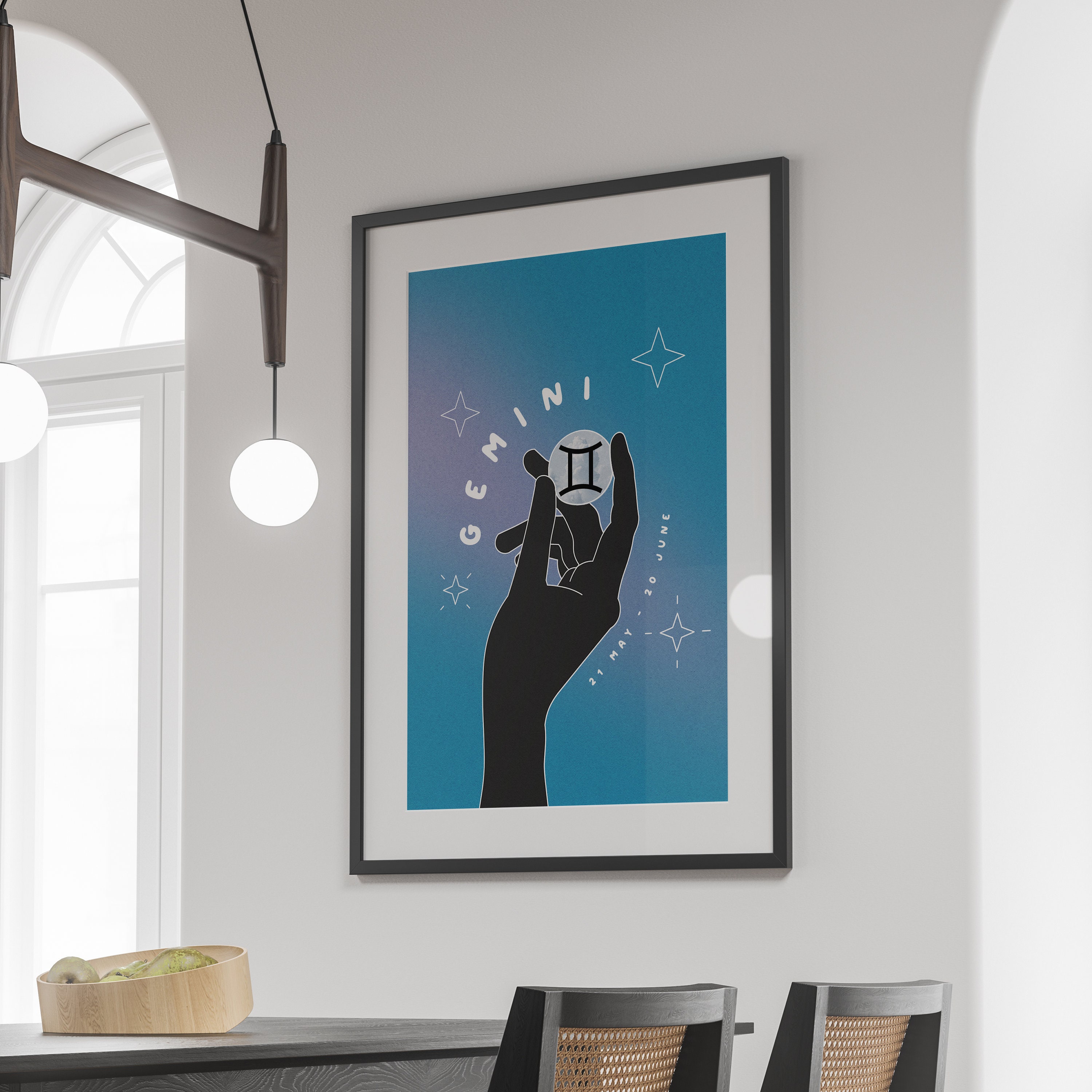 Gemini: Printable Poster, Instant Download, Wall Art, Print, Astrology ...