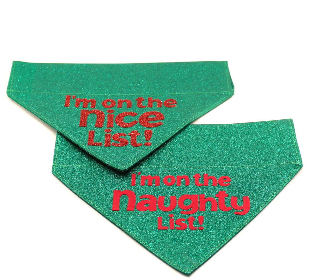 Funny Nice List Naughty List Christmas Dog Bandana Dog Collar Etsy funny-nice-list-naughty-list-christmas-dog-bandana-dog-collar-etsy