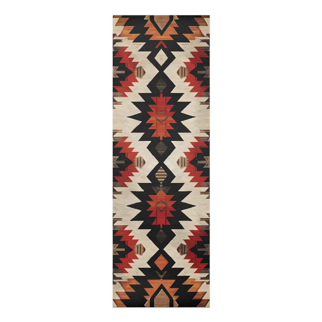 Pendleton-inspired Yoga Mat Midwestern Geometric Design Mother's Day ...
