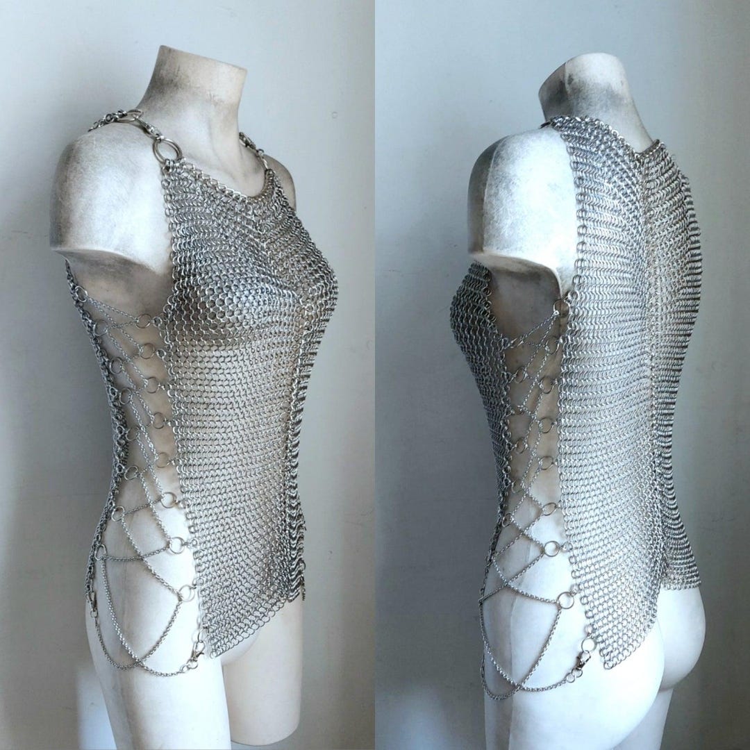 Chainmail Corset Lace up Armor Shirt - Etsy