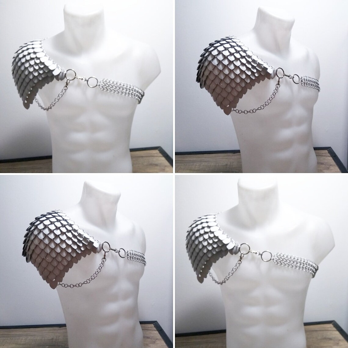 Warrior Scalemail Chainmail One Shoulder Harness Adjustable | Etsy