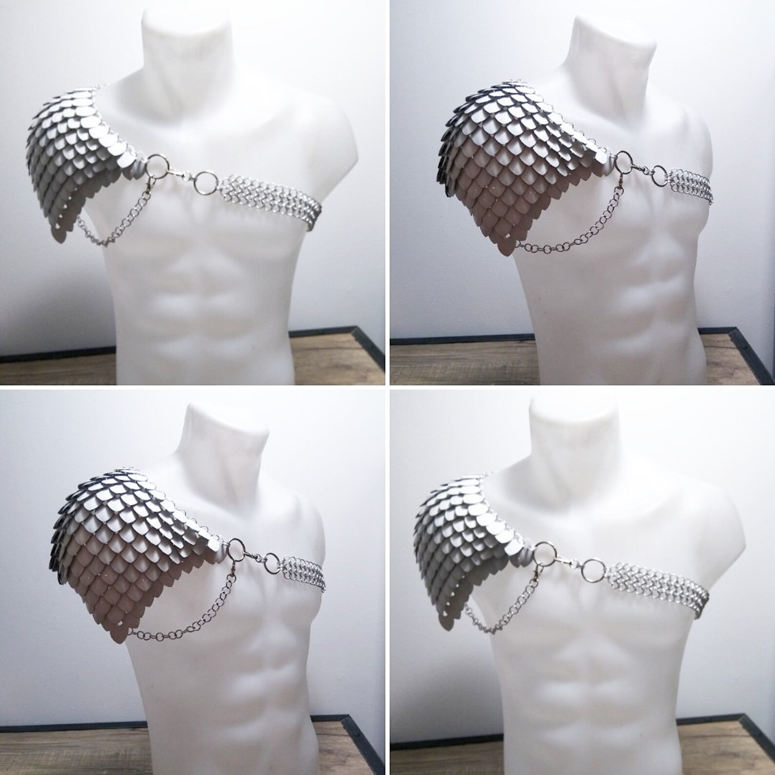 Warrior Scalemail Chainmail One Shoulder Harness Adjustable | Etsy