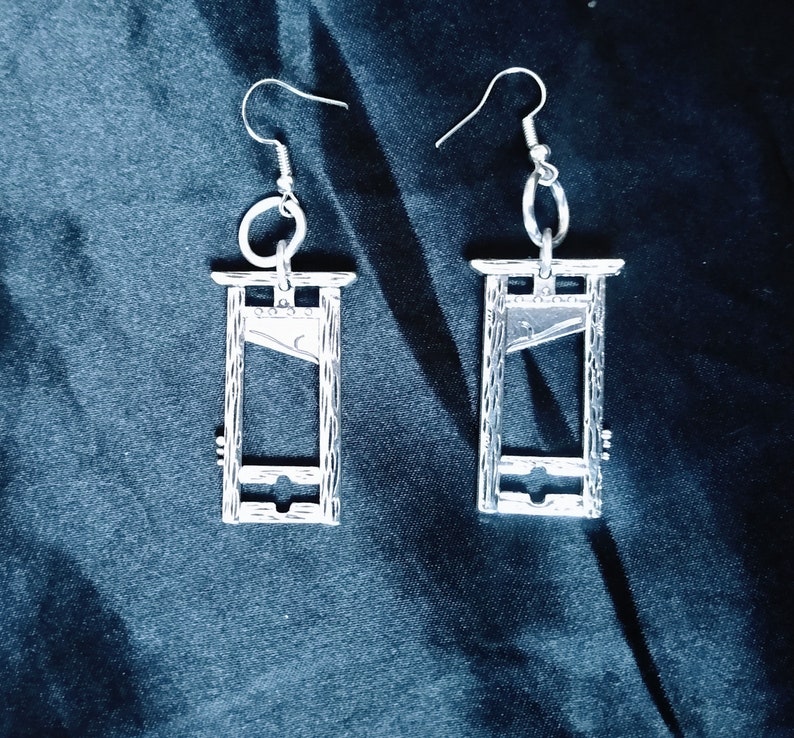 French Guillotine Earrings Metal Jewelry | Etsy