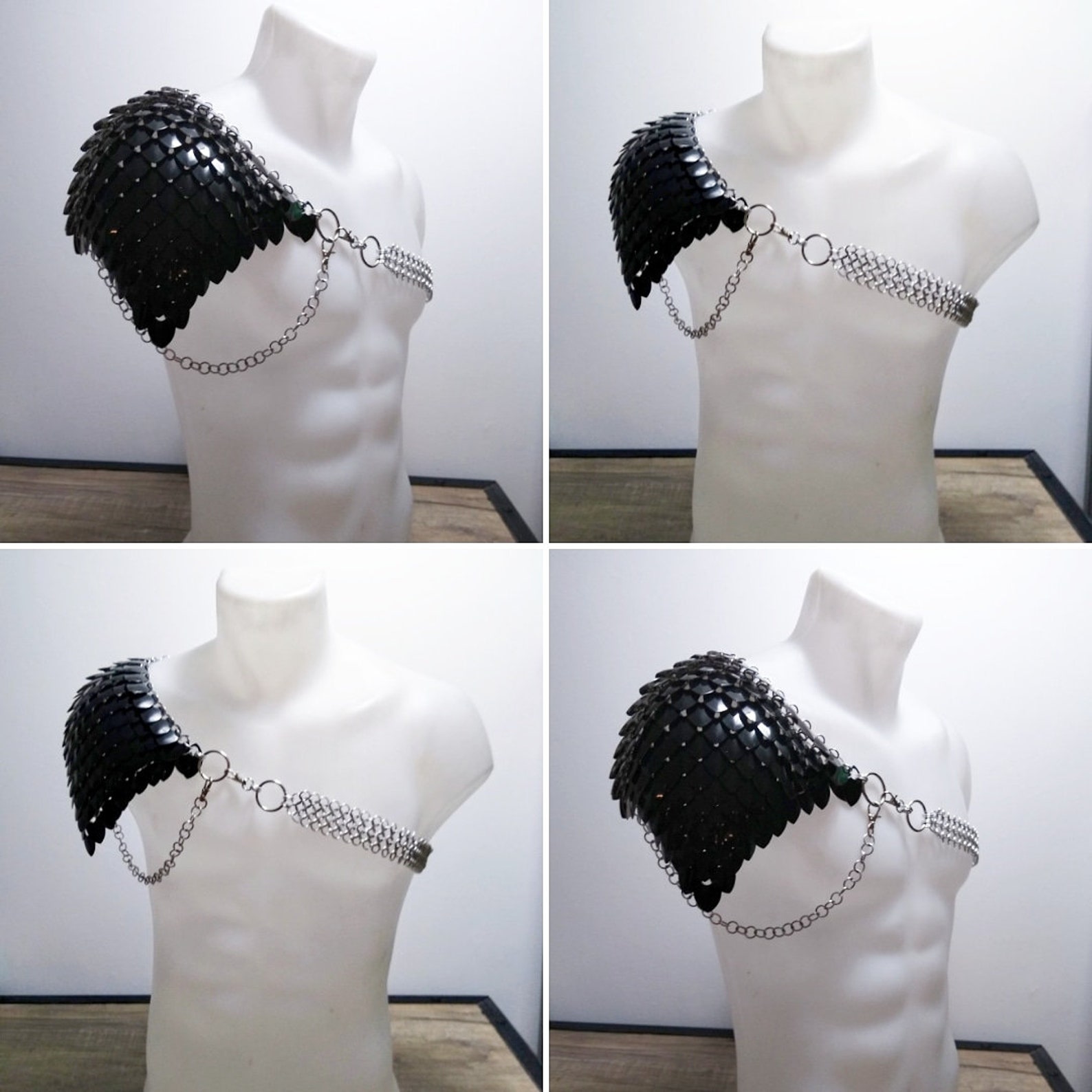 Warrior Scalemail Chainmail One Shoulder Harness Adjustable | Etsy