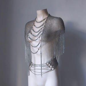 Chainmail Caplet Angled Shawl Armor - Etsy
