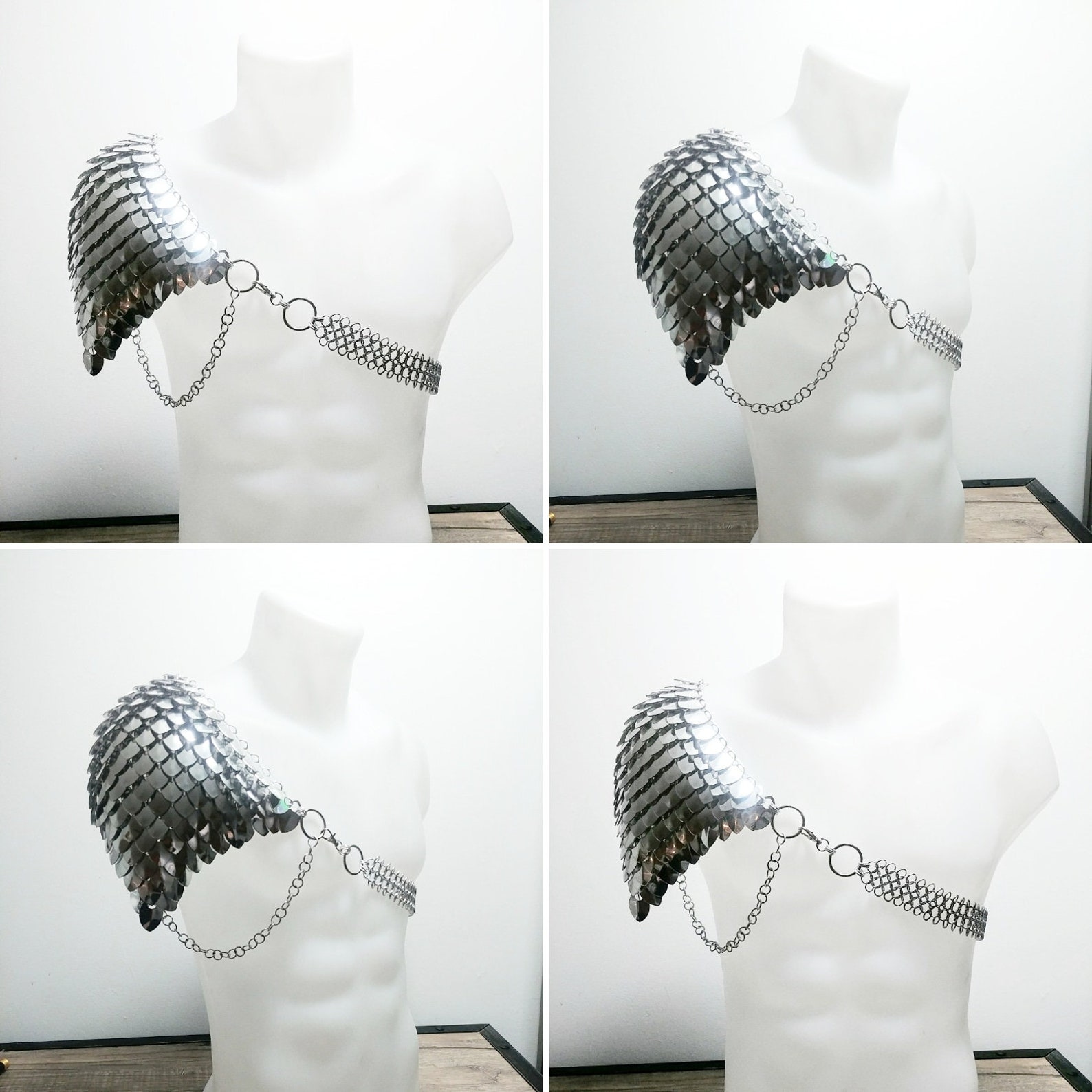 Warrior Scalemail Chainmail One Shoulder Harness Adjustable | Etsy