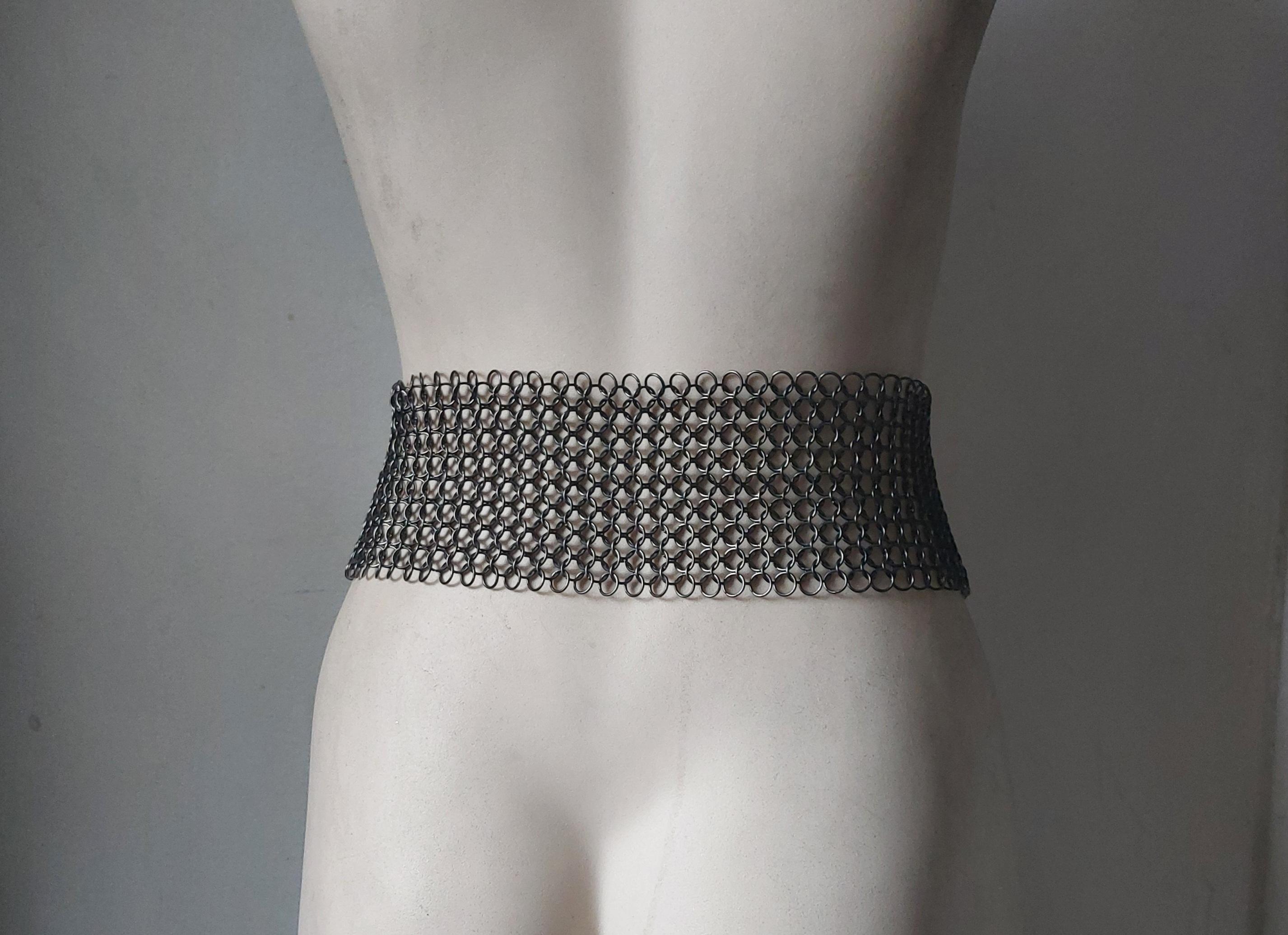 Gunmetal Chainmail Corset Belt 4/1 - Etsy