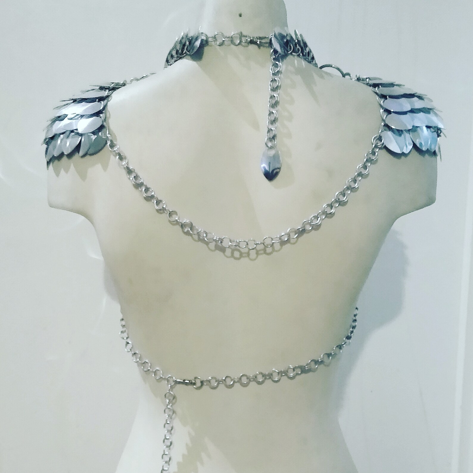 Silver Scalemail Chainmail Bikini Top Necklace Harness | Etsy