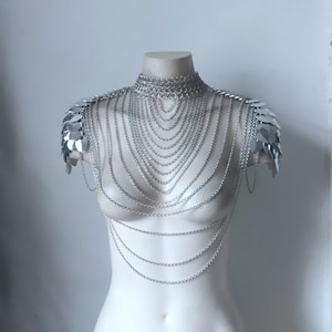 Scalemail Chainmail Harness Shoulder Pauldrons Scalemaille Armour Metal ...
