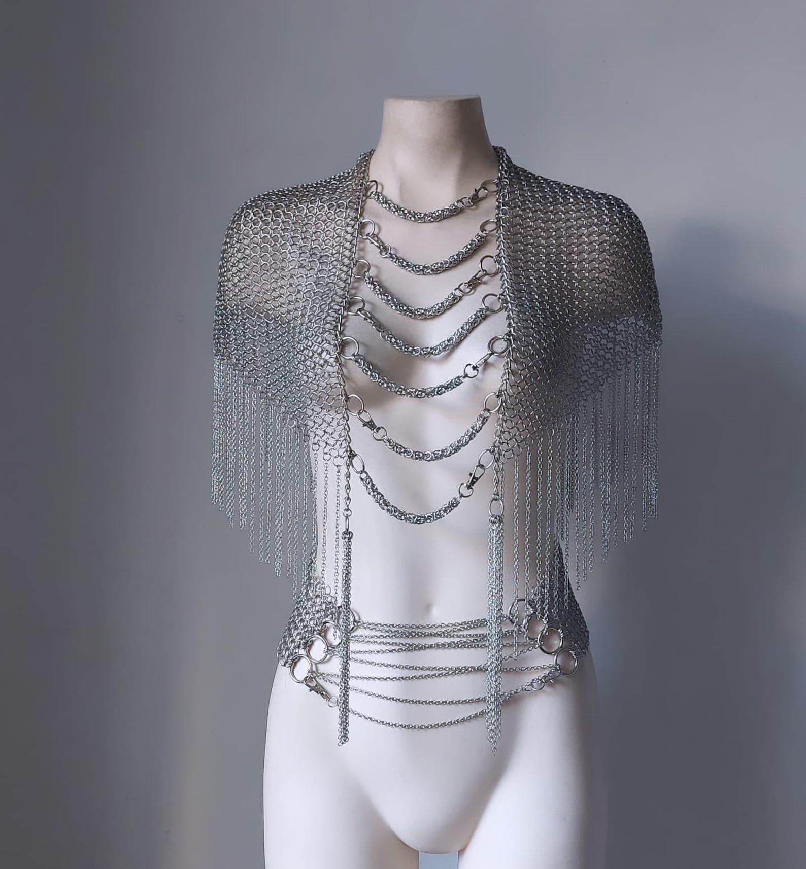 Chainmail Caplet Angled Shawl Armor - Etsy