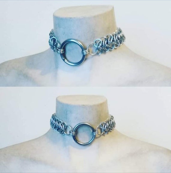 XL Chainmail Necklace Choker O ring Larp Fantasywear Collar Amour Metal Jewelry Etsy Ireland