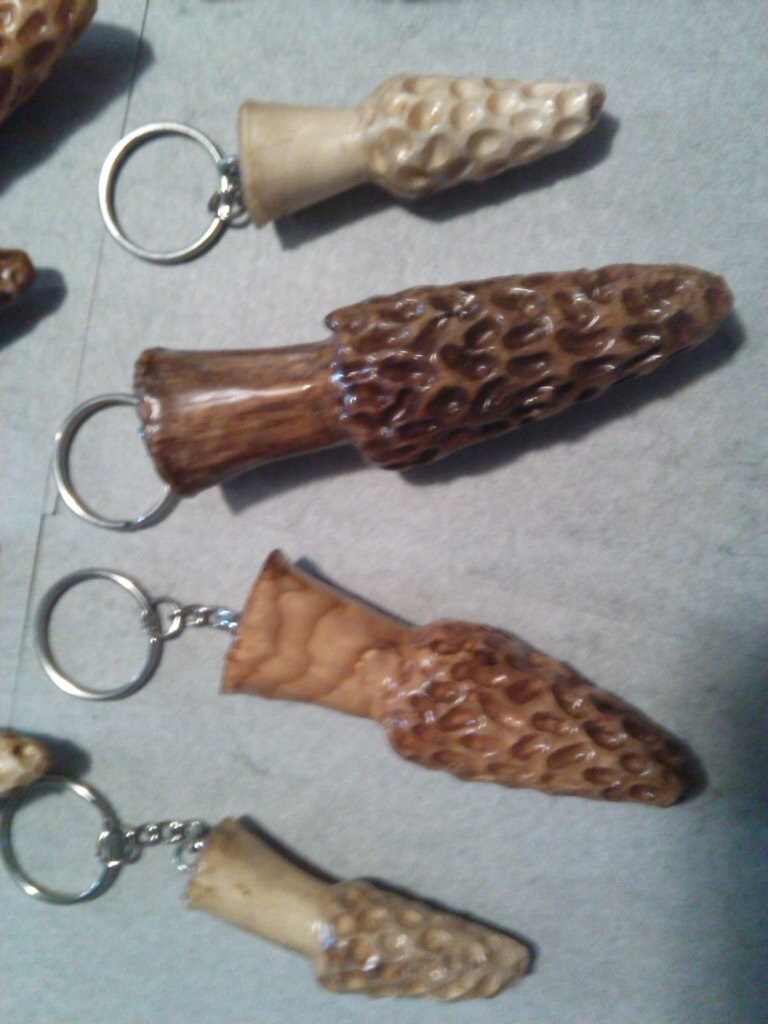 Hand Carved Morel Mushroom Key Chain Discounts for Ordering | Etsy