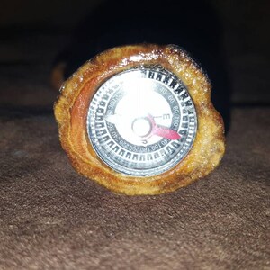 Handcarved Morel Mushroom Compass Keychain - Etsy