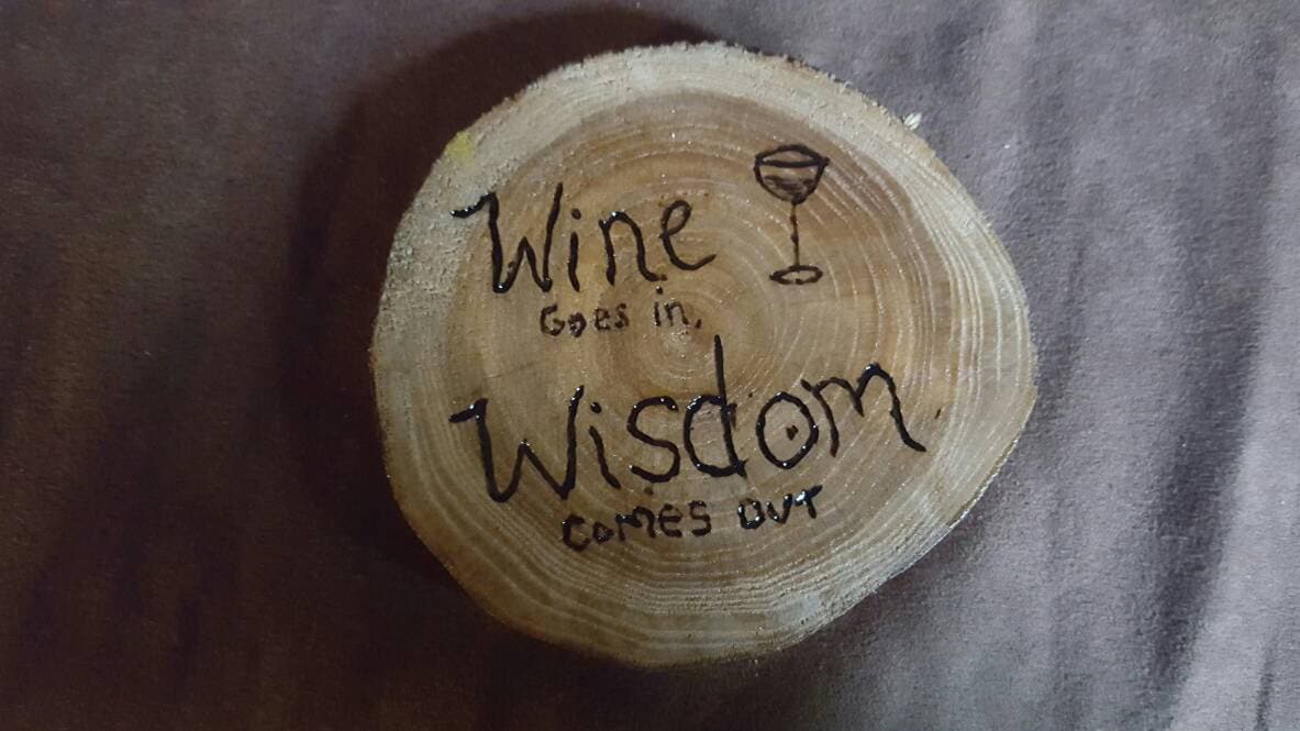 Set of Funny Wood Slab Coasters Custom | Etsy