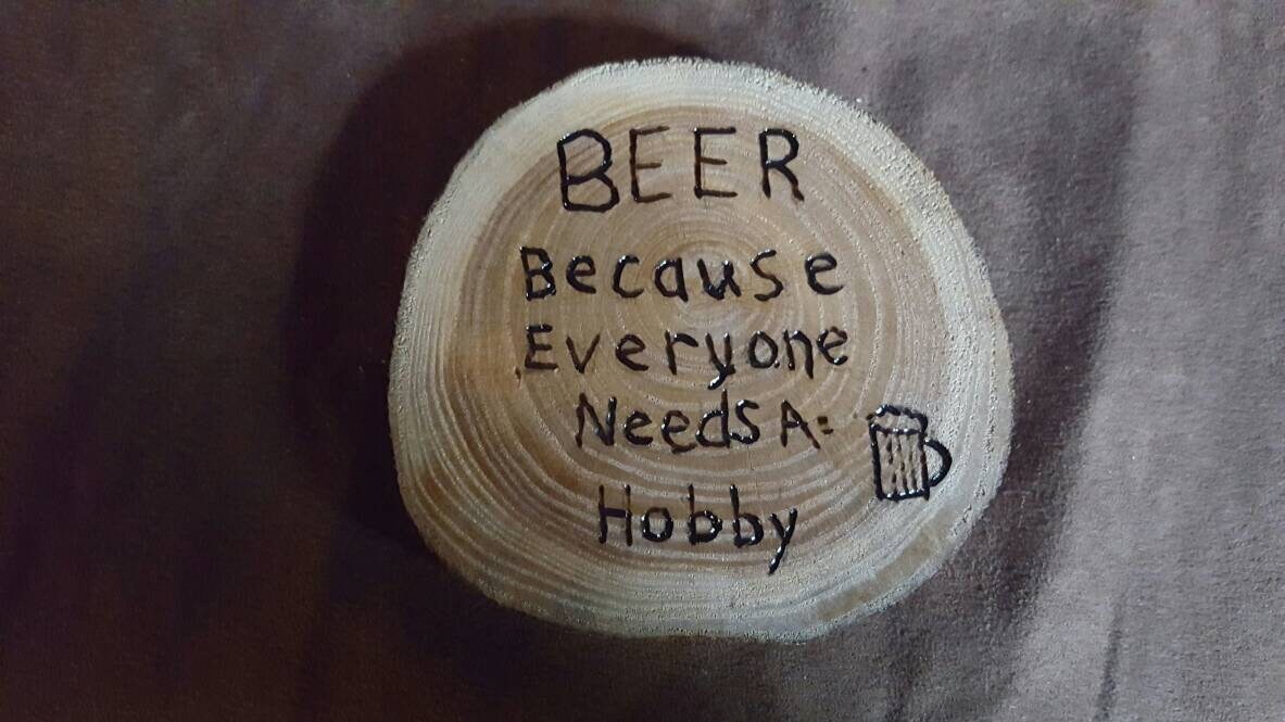 Set of Funny Wood Slab Coasters Custom | Etsy
