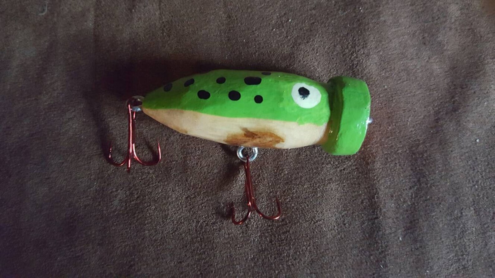 Hand Carved Painted Fishing Lures | Etsy