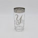 Vintage Highball Glassware Set With Silver Rim and Y Monogram - Etsy