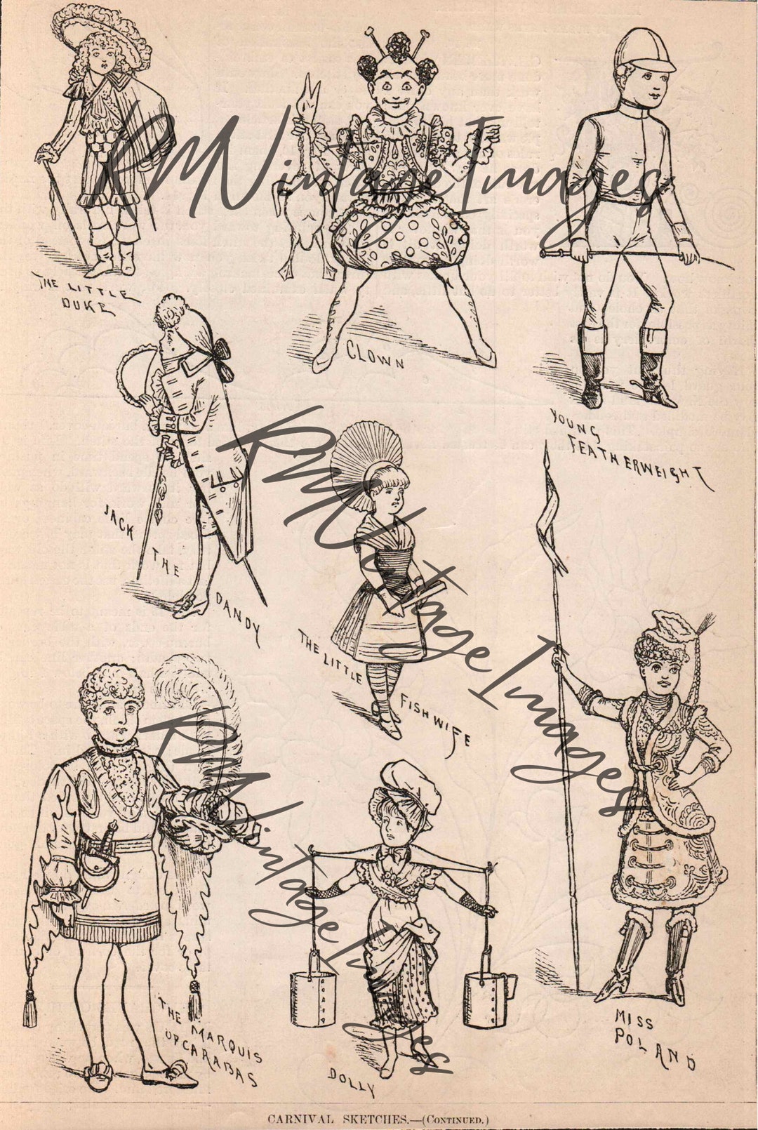 Carnival Sketches Costumes Fashion Clown Illustration Drawing Victorian ...