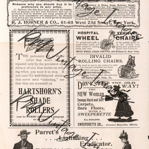 Victorian Era Magazine Print Ads Advertisements 2 Pages Illustration ...