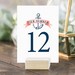 Nautical Table Numbers Coral Navy Blue Wedding Table Names | Etsy