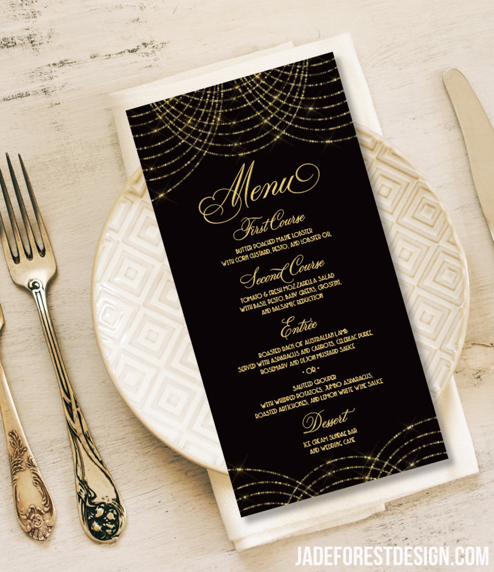 Custom Menu Design Printable File or Printed & Shipped - Etsy