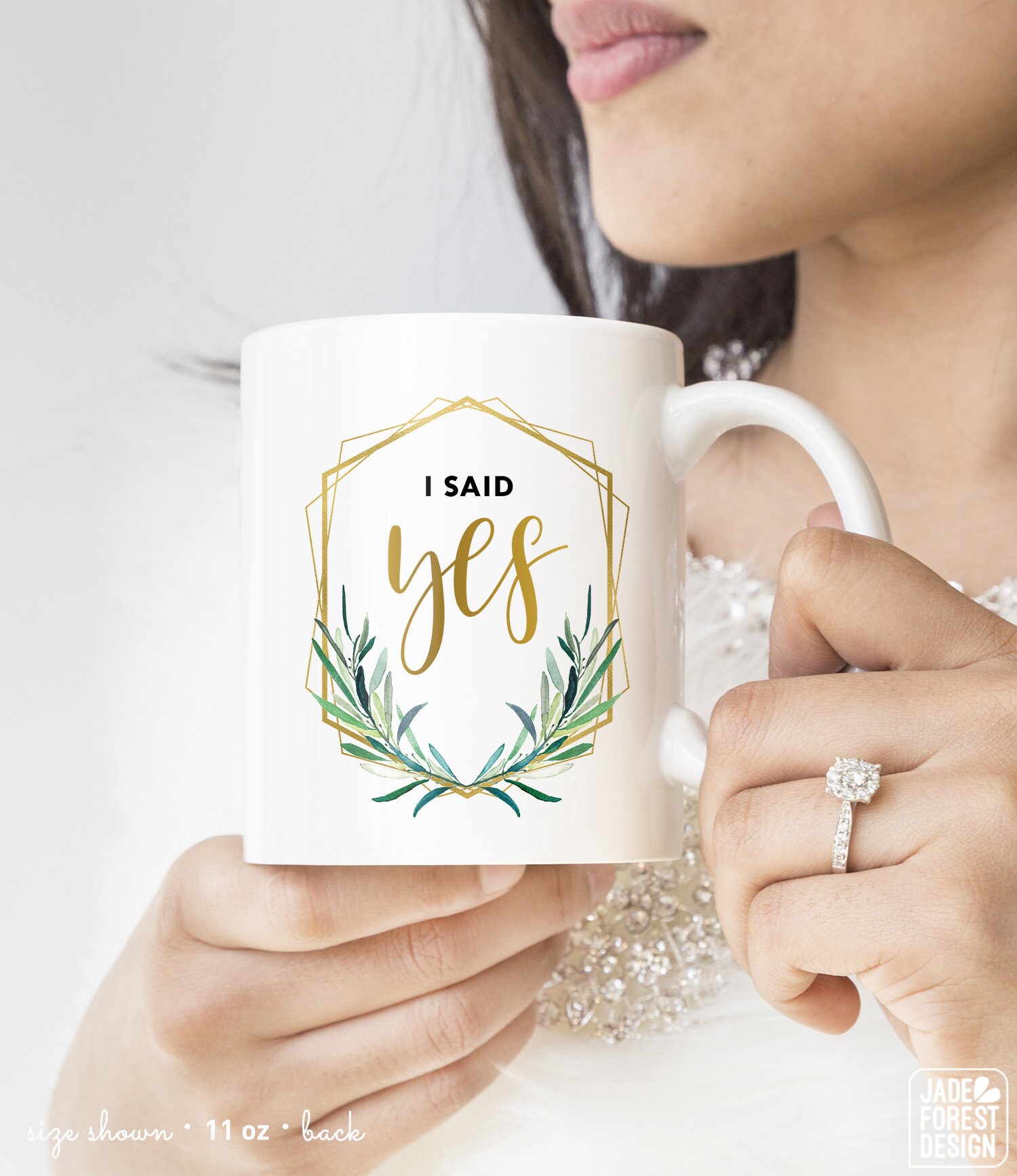 Mugs I SAID YES GIFT.. PERSONALISED MUG ENGAGEMENT GIFT FOR HER COFFEE ...