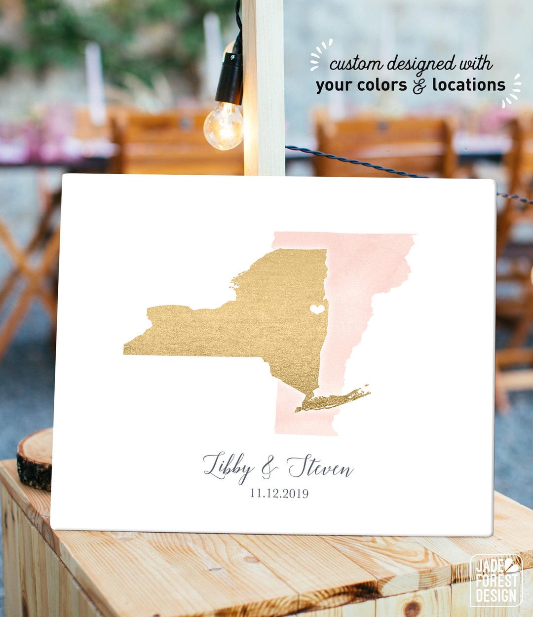 Custom Wedding Guest Book: Overlapping State Maps (canvas or Print) - Etsy