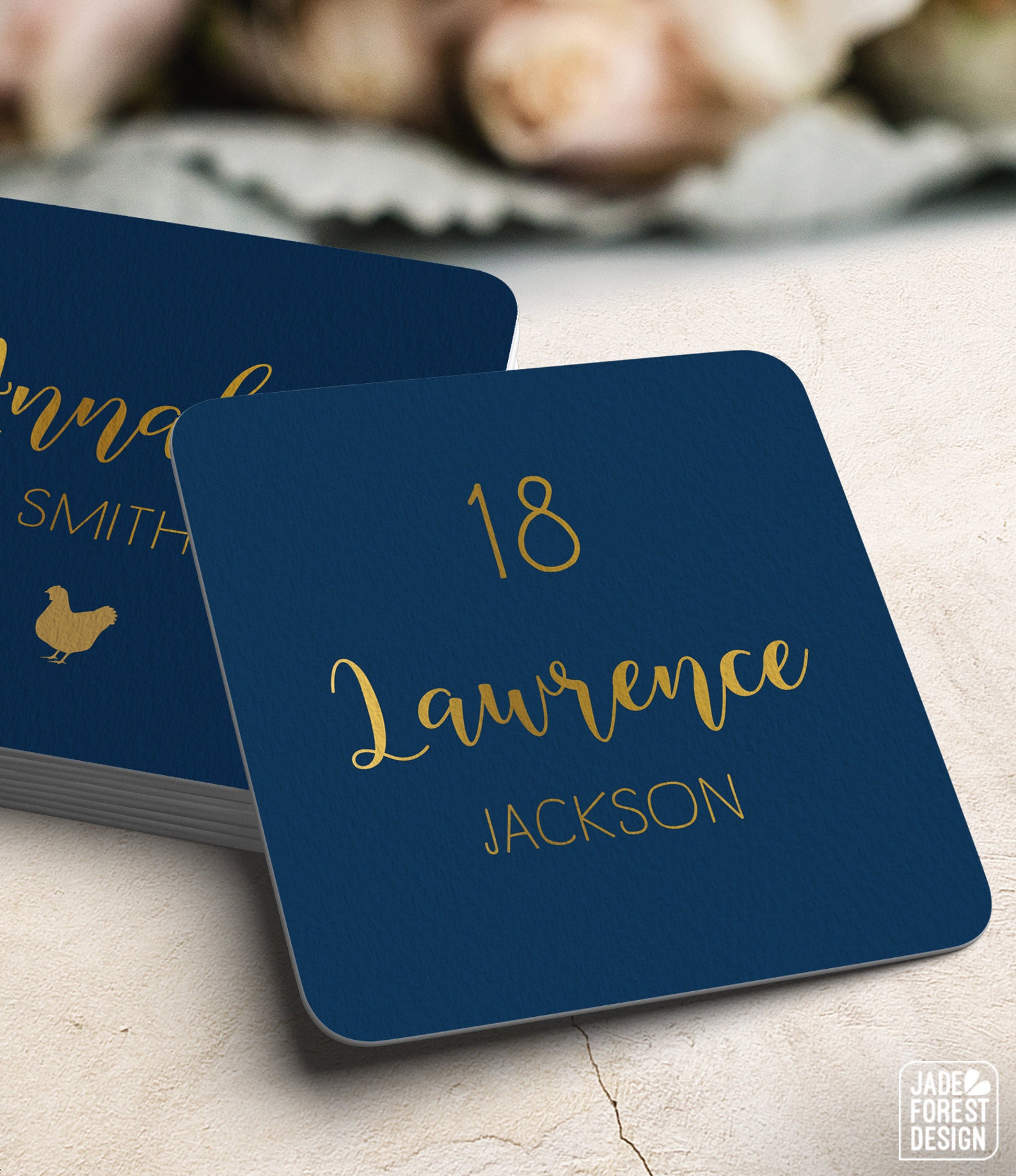 Gold and Navy Place Cards Elegant Navy Wedding Seating Cards - Etsy