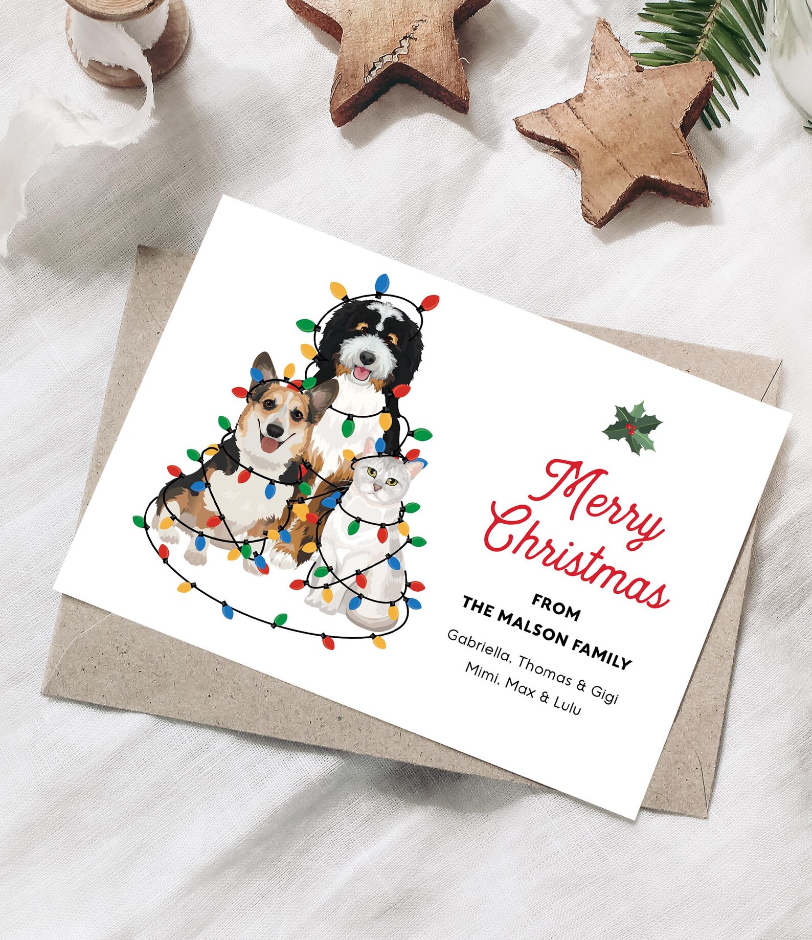 Custom Dog Holiday Cards: Festive Pet Portraits (printable ...