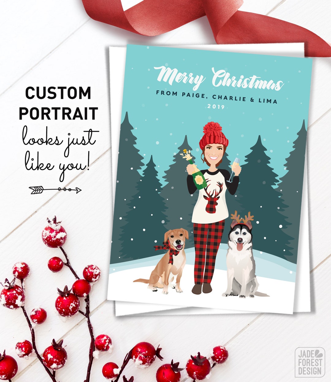 Portrait Christmas Card > Unique Holiday Card Idea, Christmas Cards ...