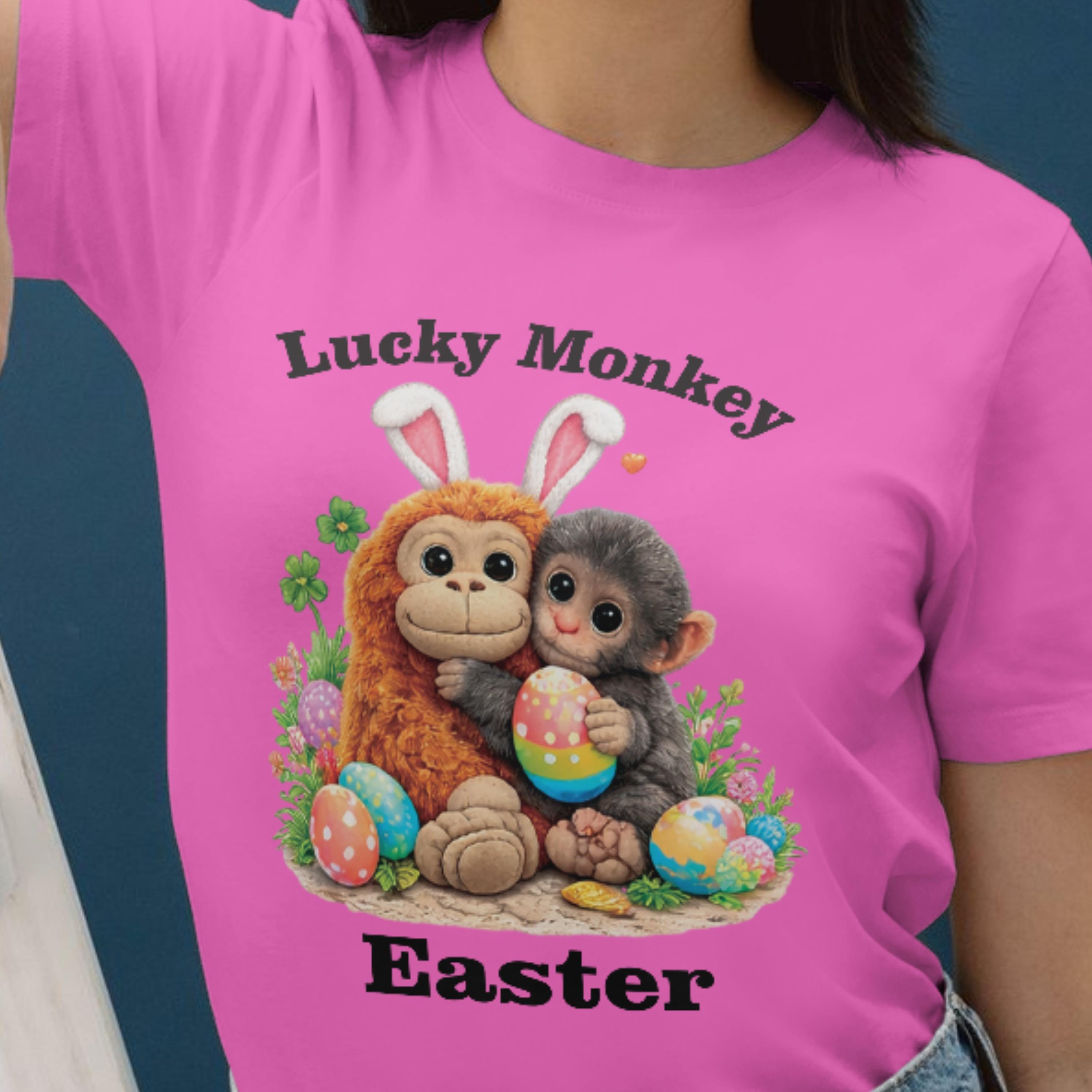 Easter Monkey PNG, Cute Bunny Monkey Sublimation Design, Easter Shirt ...
