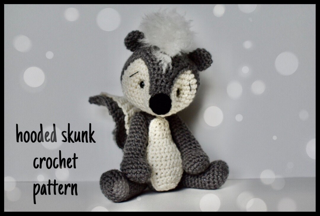 Crochet Pattern Hooded Skunk Amigurumi Instant Download - Etsy