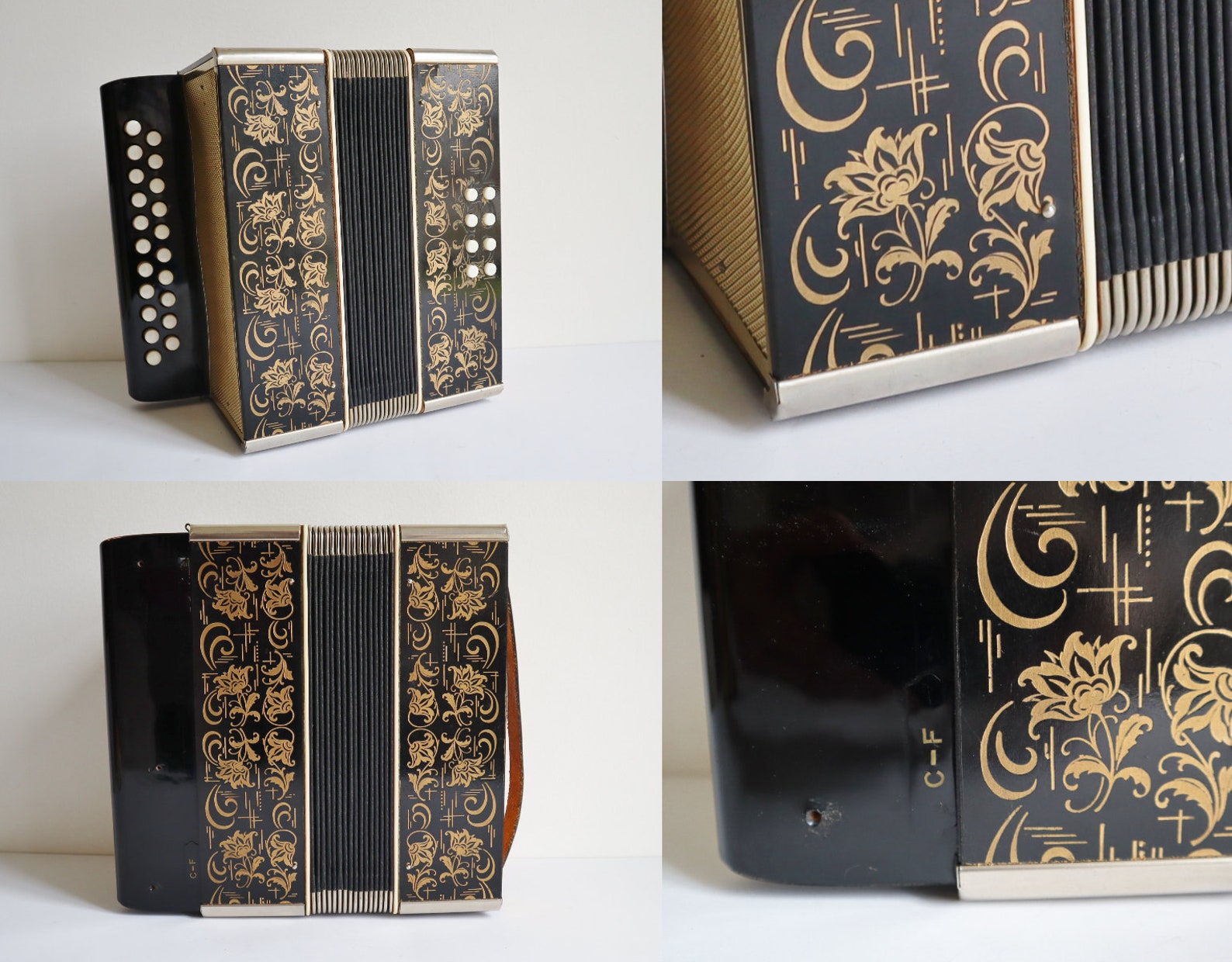 Weltmeister 2 Row Diatonic Button Accordion Melodeon C-F Vienna Style ...